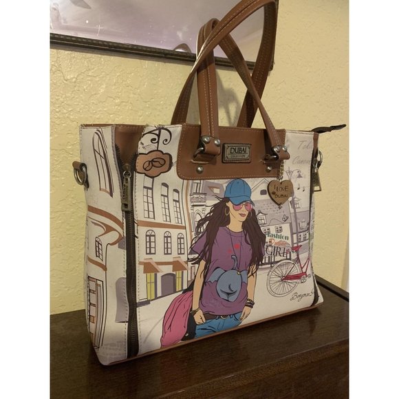 Dubai | Bags | Dubai Tote Bag Fashion Purse Zip Snap Double Compartment ...